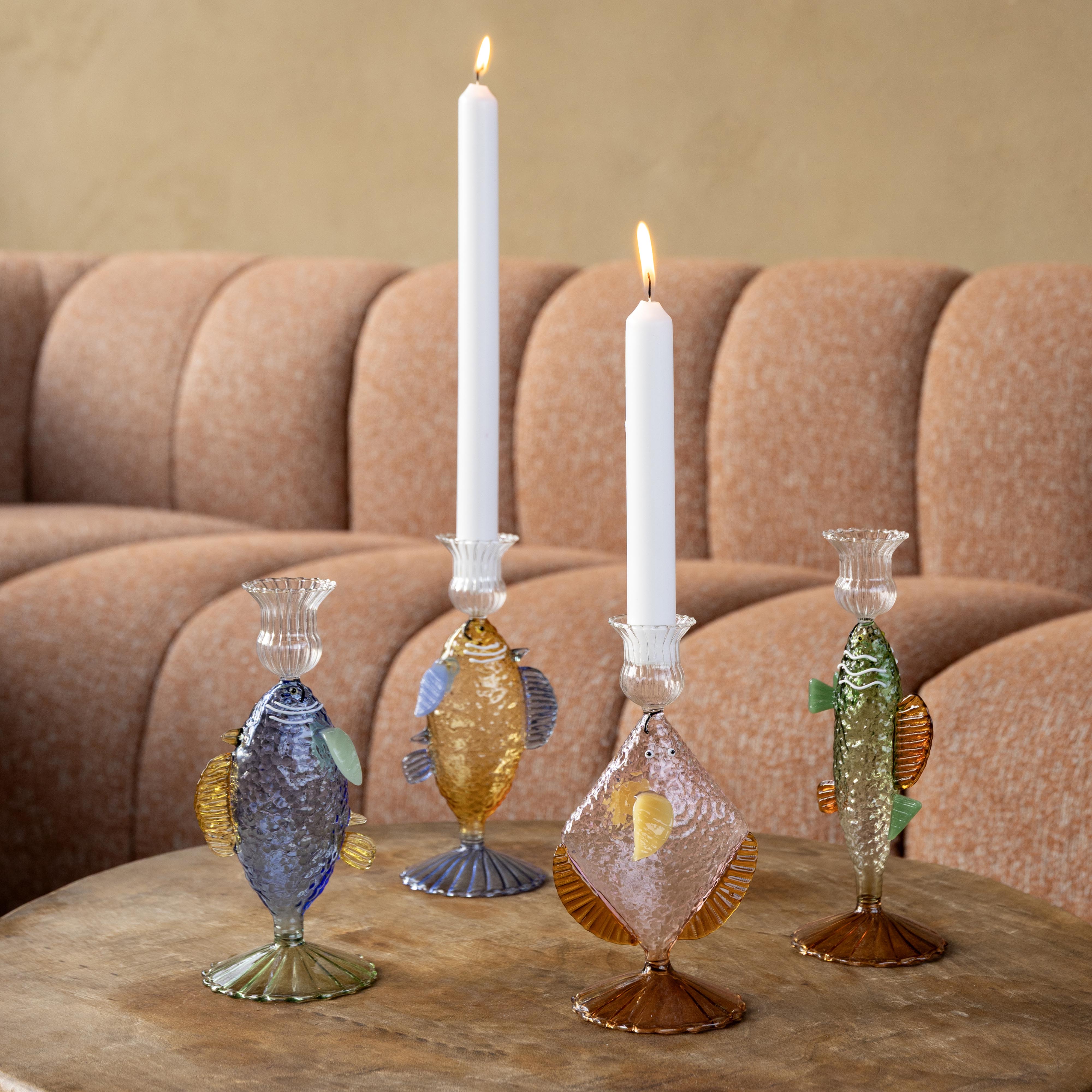 Candle holder fish pink - New - &k Amsterdam